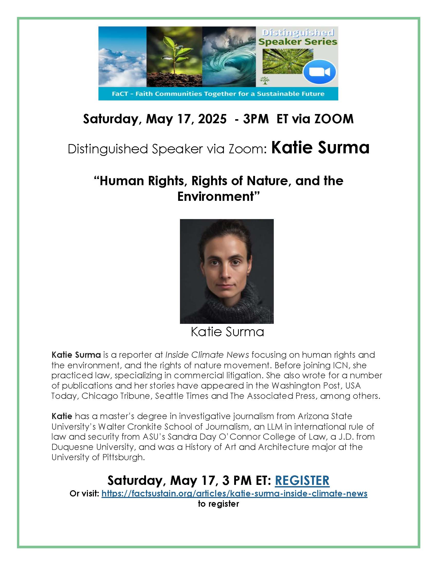 FaCT Distinguished Speakers Series - Unitarian Universalist ...