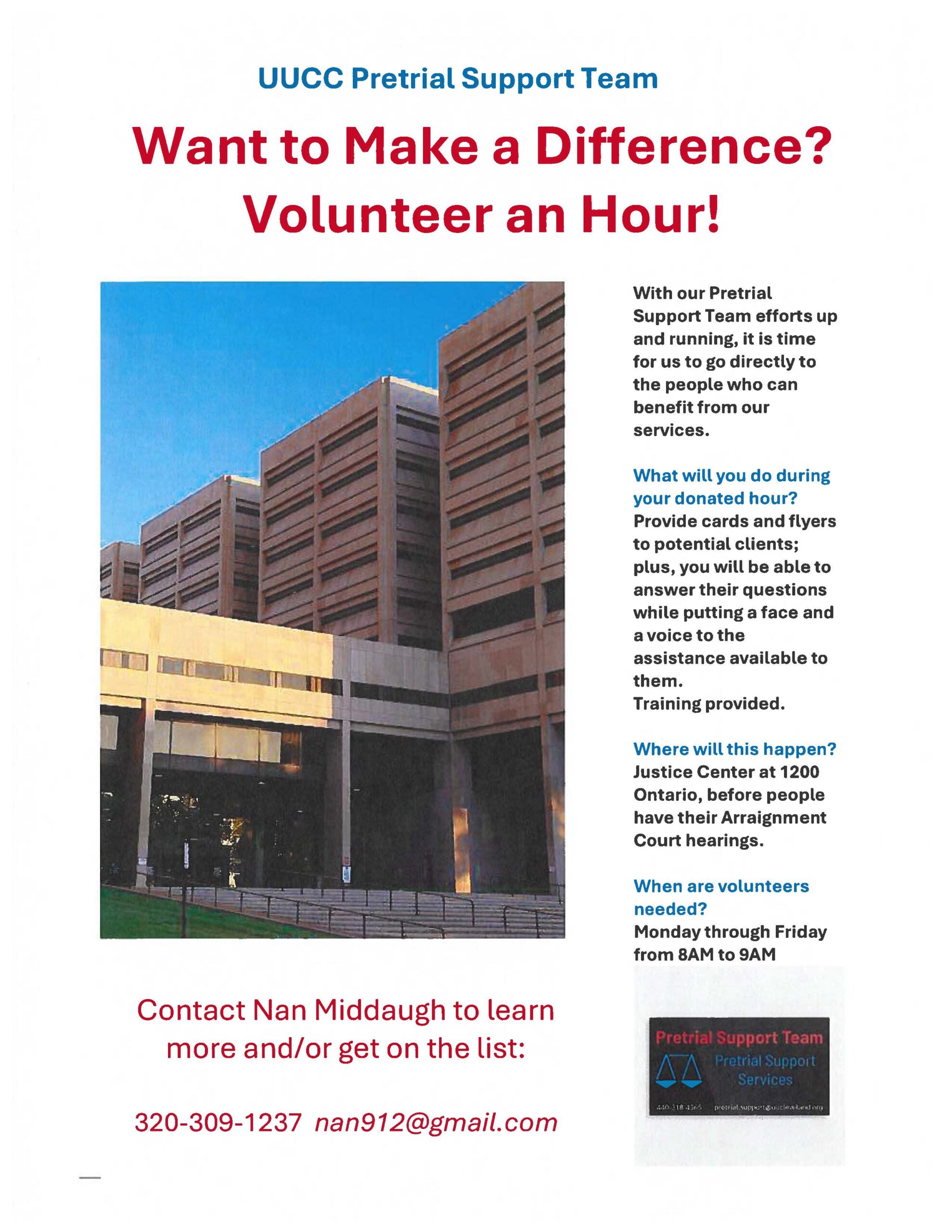 Want to Make a Difference? Volunteer an Hour - Unitarian Universalist ...